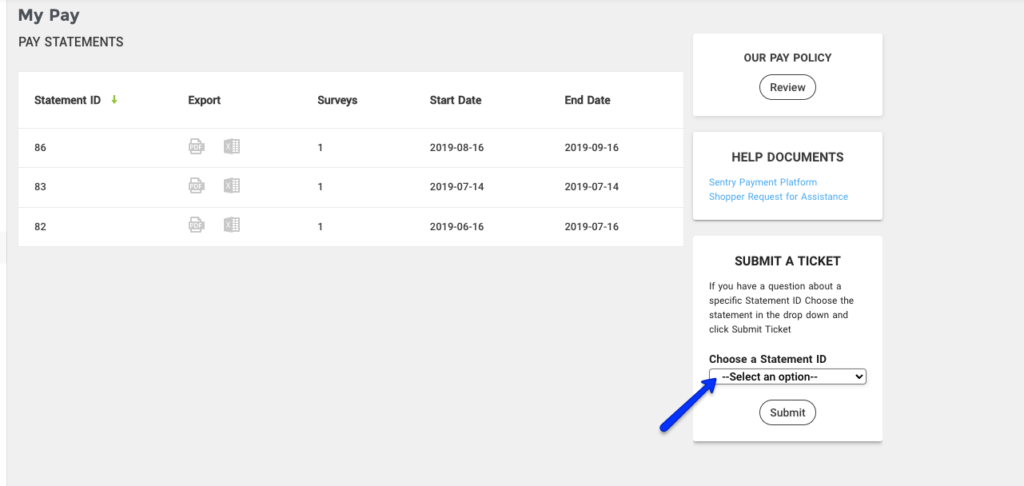 Check My Payment - Sentry Shoppers